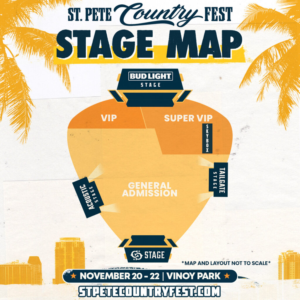 2026 Stage Map - St. Pete Country Fest
