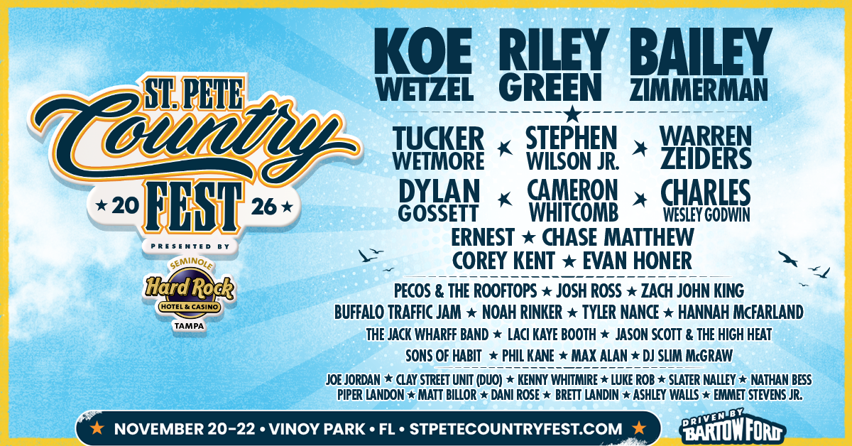 St. Pete Country Fest - November 20-22, 2026 at Vinoy Park